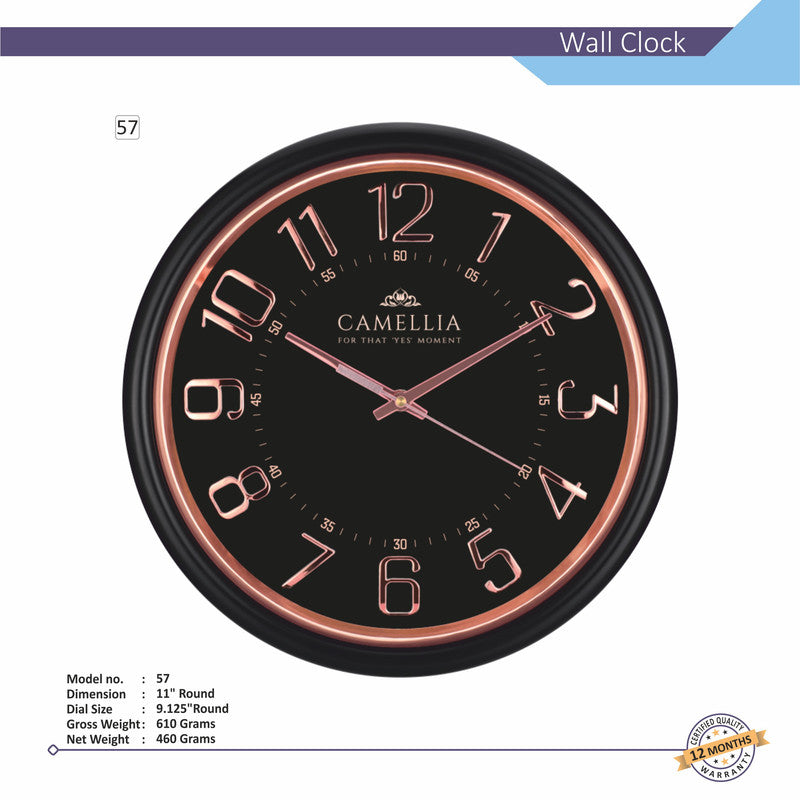 Round Analog Wall Clock | Classic Frame | Large Easy-Read Numbers | Si ...